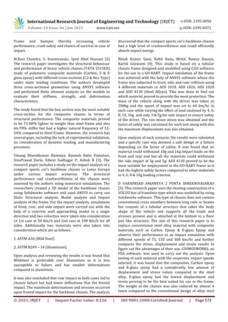 Design and impact analysis of an Automotive Frame | PDF