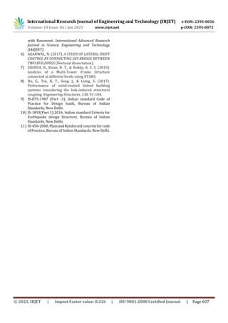 “A PARAMETRIC EVALUATION OF TWIN TOWER STRUCTURE HAVING HORIZONTAL AND ...