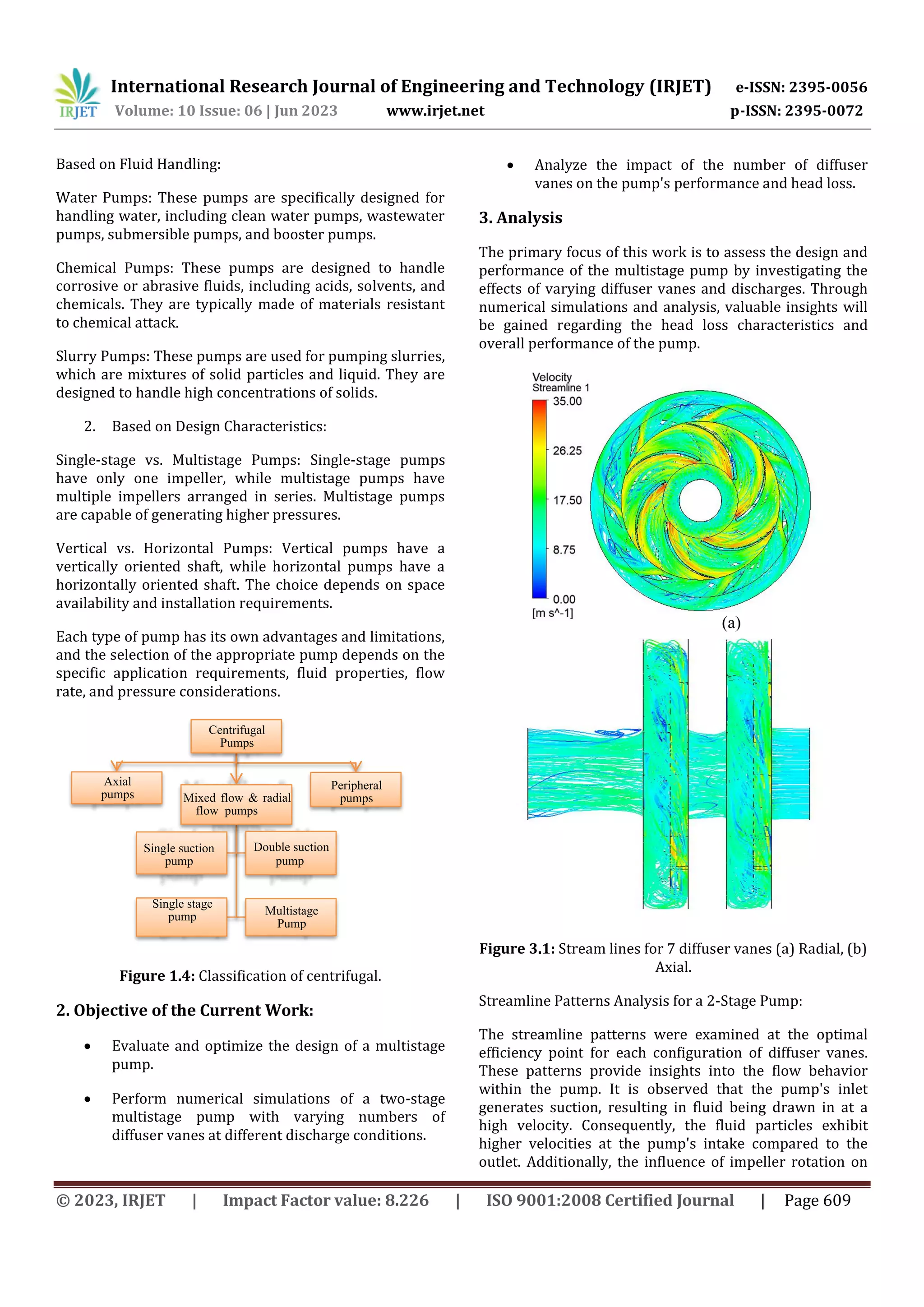 Ansys-CFX analysis to design the diffuser of a multistage pump | PDF