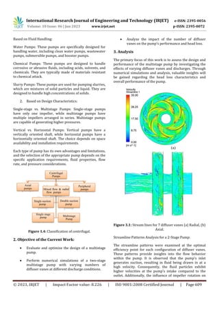 Ansys-CFX analysis to design the diffuser of a multistage pump | PDF