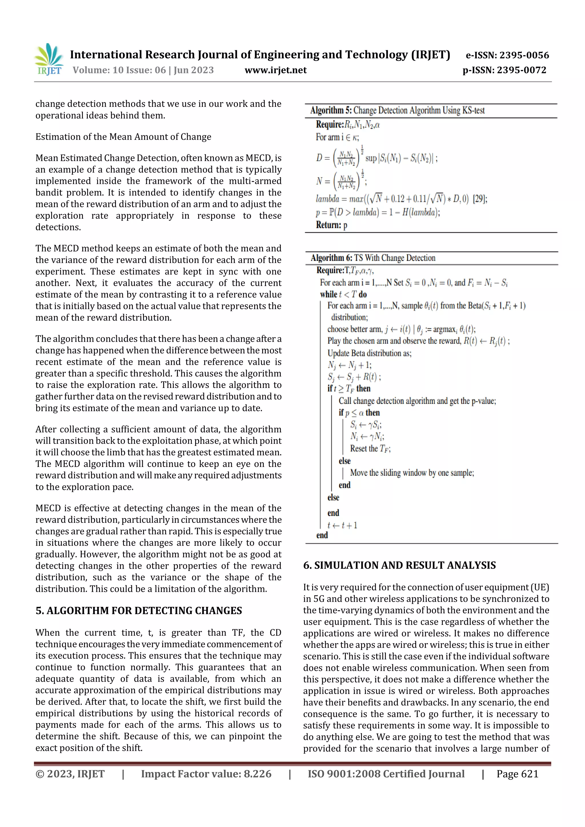 NON-STATIONARY BANDIT CHANGE DETECTION-BASED THOMPSON SAMPLING ALGORITHM | PDF