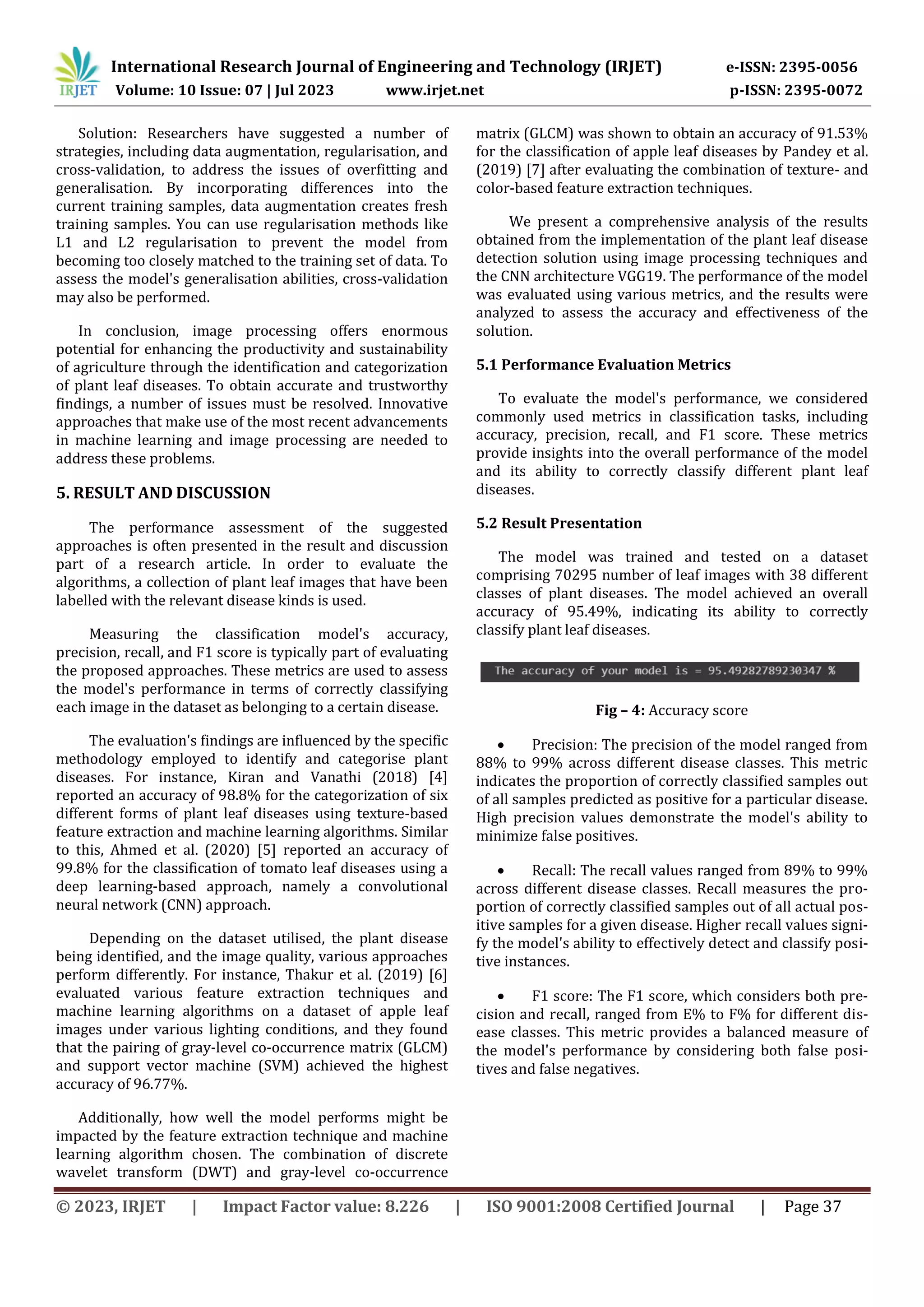 Plant Leaf Disease Detection and Classification Using Image Processing | PDF