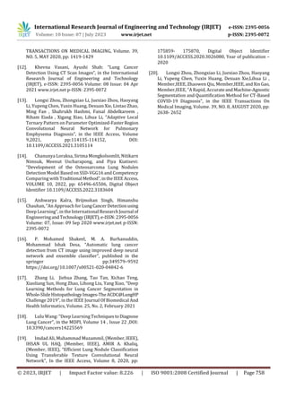 Enhancing Lung Cancer Detection with Deep Learning: A CT Image Classification Approach | PDF