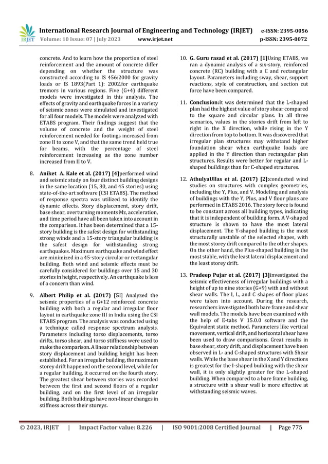 “Comparative Study of G+16 Building Regular and Irregular buildings ...