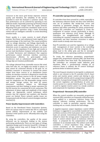 Voltage Source Inverters in microgrid along with power quality improvement techniques and fuzzy ...
