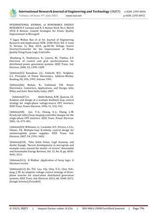 Voltage Source Inverters in microgrid along with power quality ...