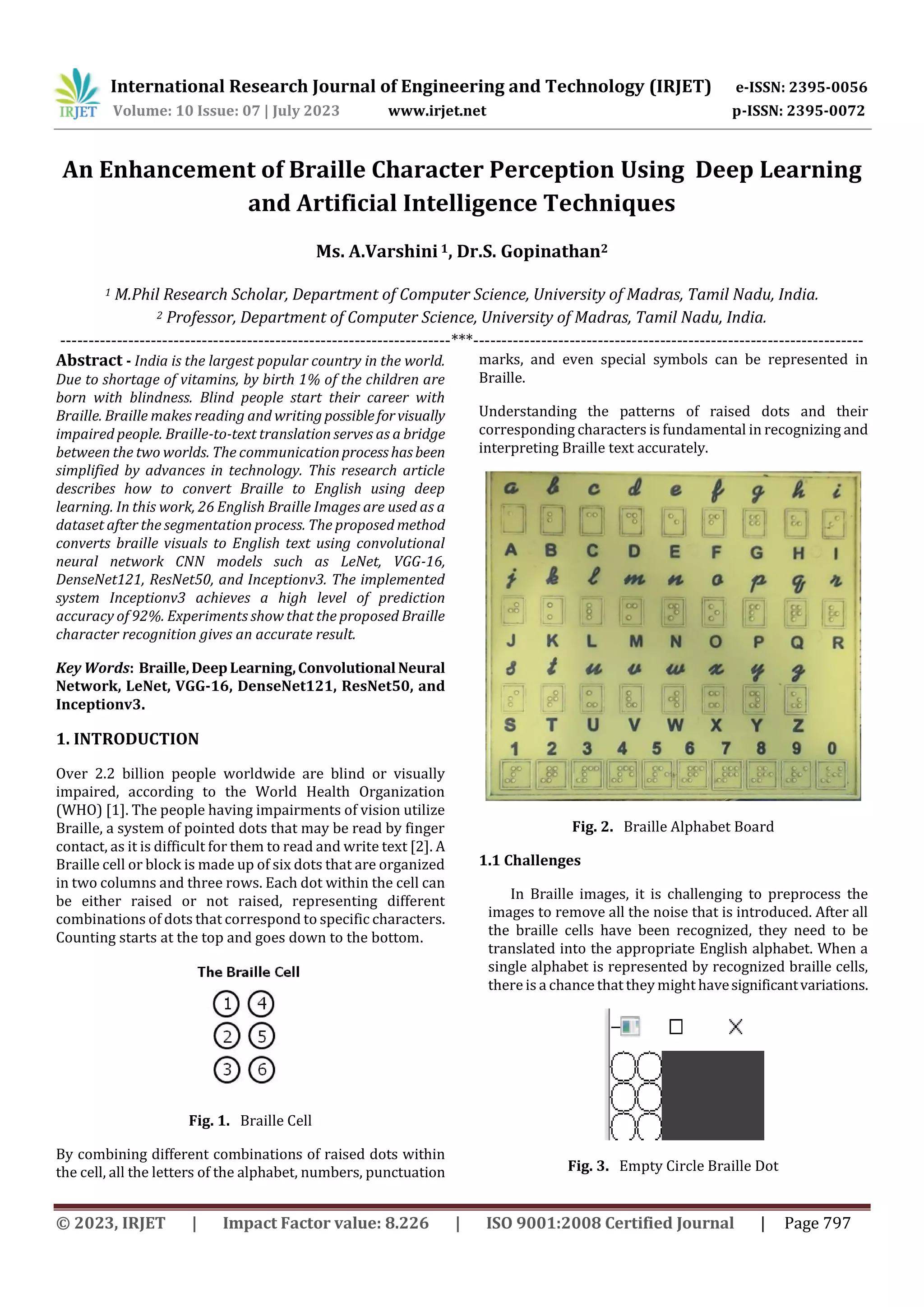 An Enhancement of Braille Character Perception Using Deep Learning and ...