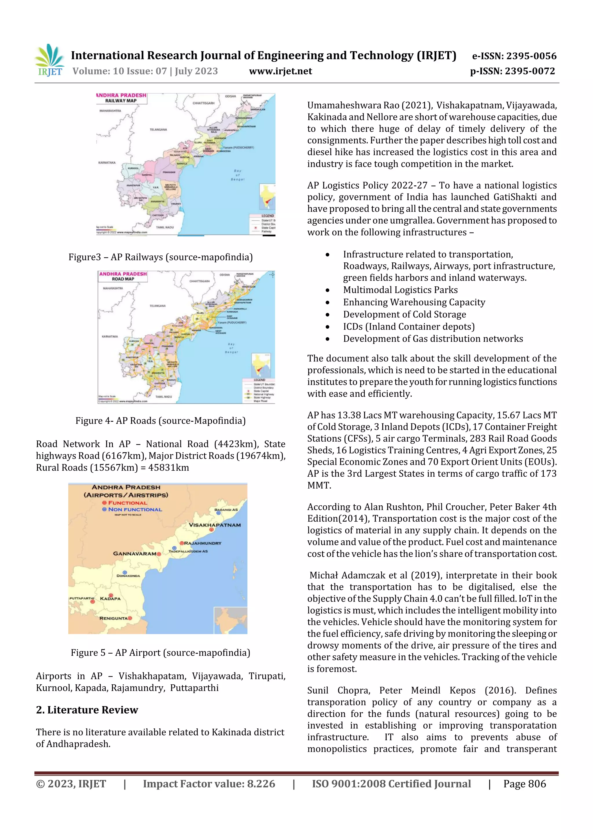 A Comprehensive Study of Transportation/Logistics Challenges in Kakinada, AP (India) | PDF