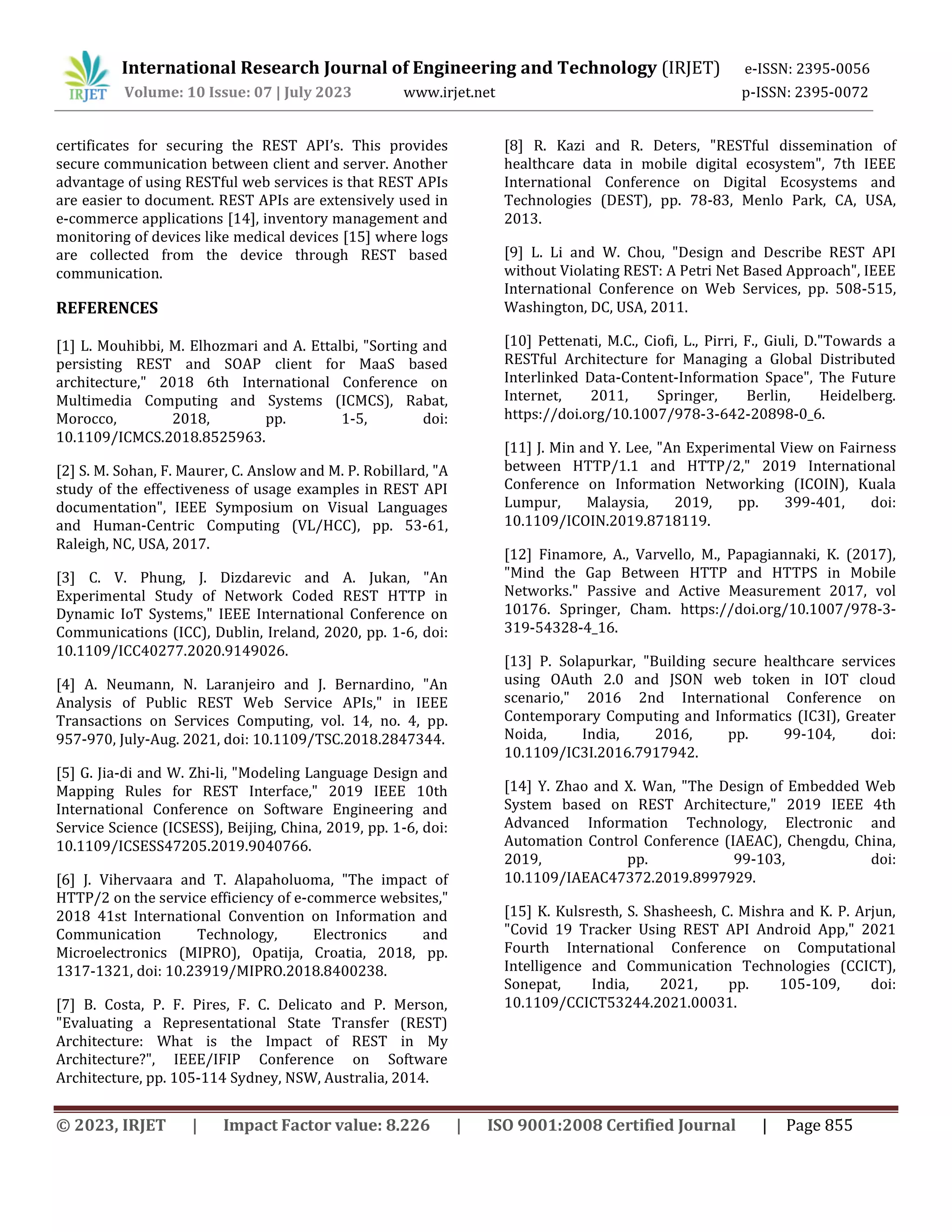 A Deep Dive into REST API Framework Survey | PDF