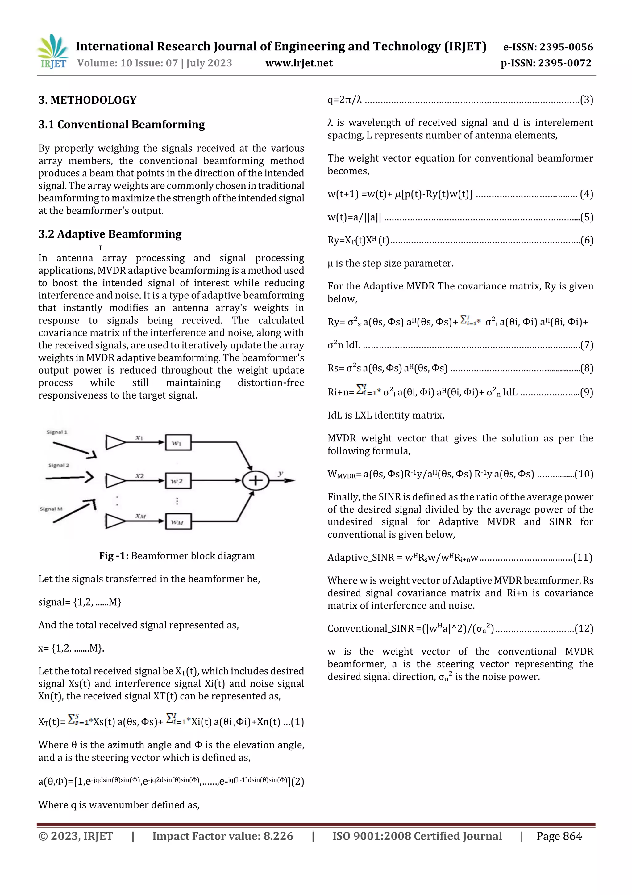 Interference Mitigation Using Adaptive Digital Beamforming For 5g Applications Pdf