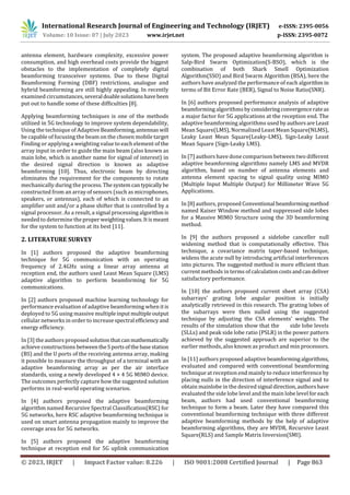 Interference Mitigation using Adaptive Digital Beamforming for 5G Applications | PDF