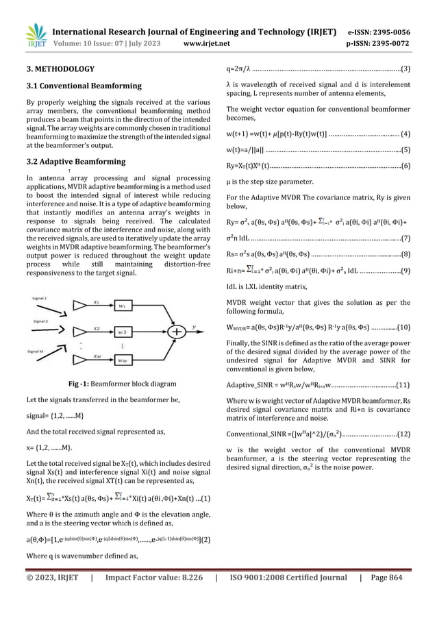 Interference Mitigation using Adaptive Digital Beamforming for 5G Applications | PDF