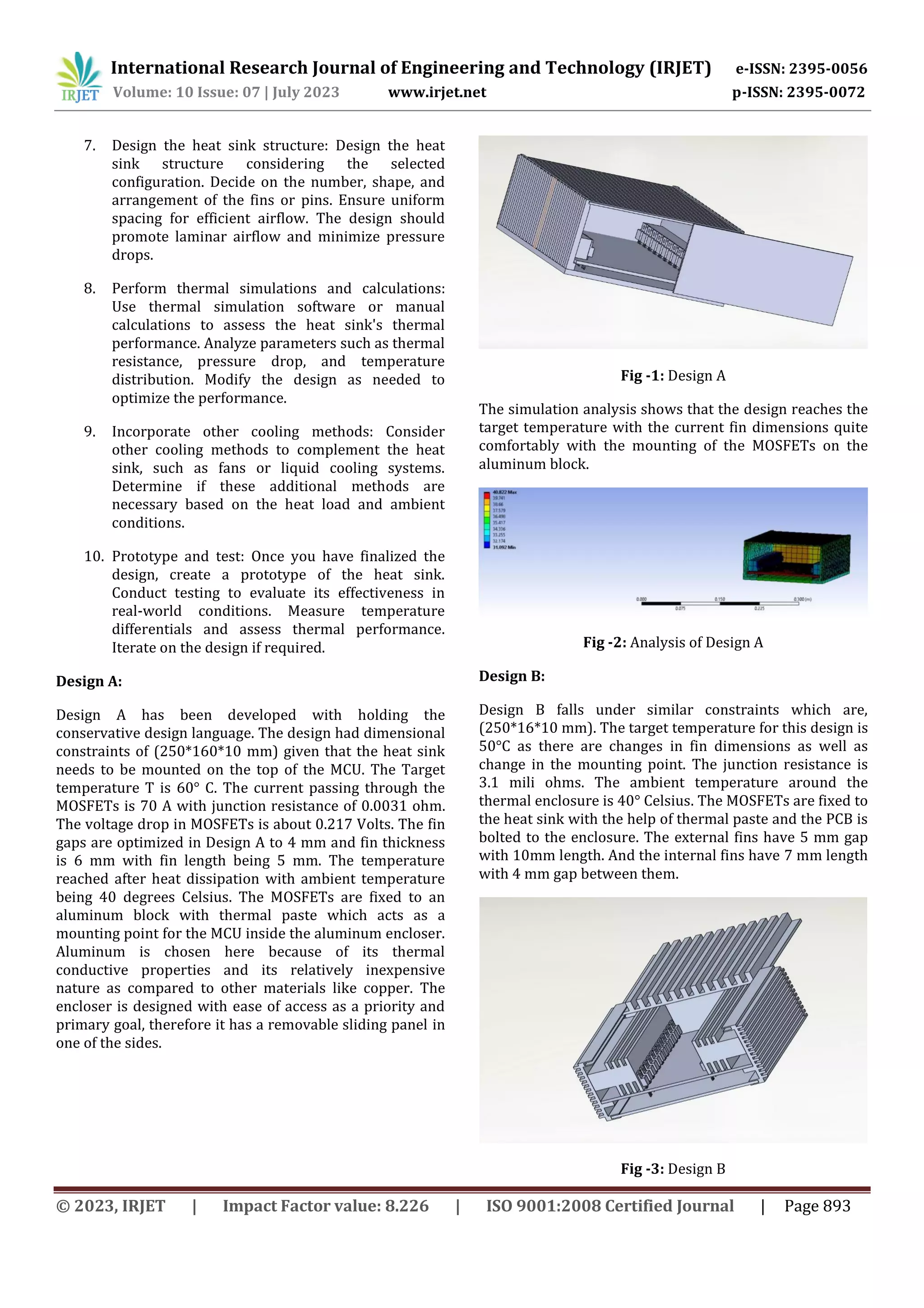 Designing a Heat sink for motor controller unit | PDF