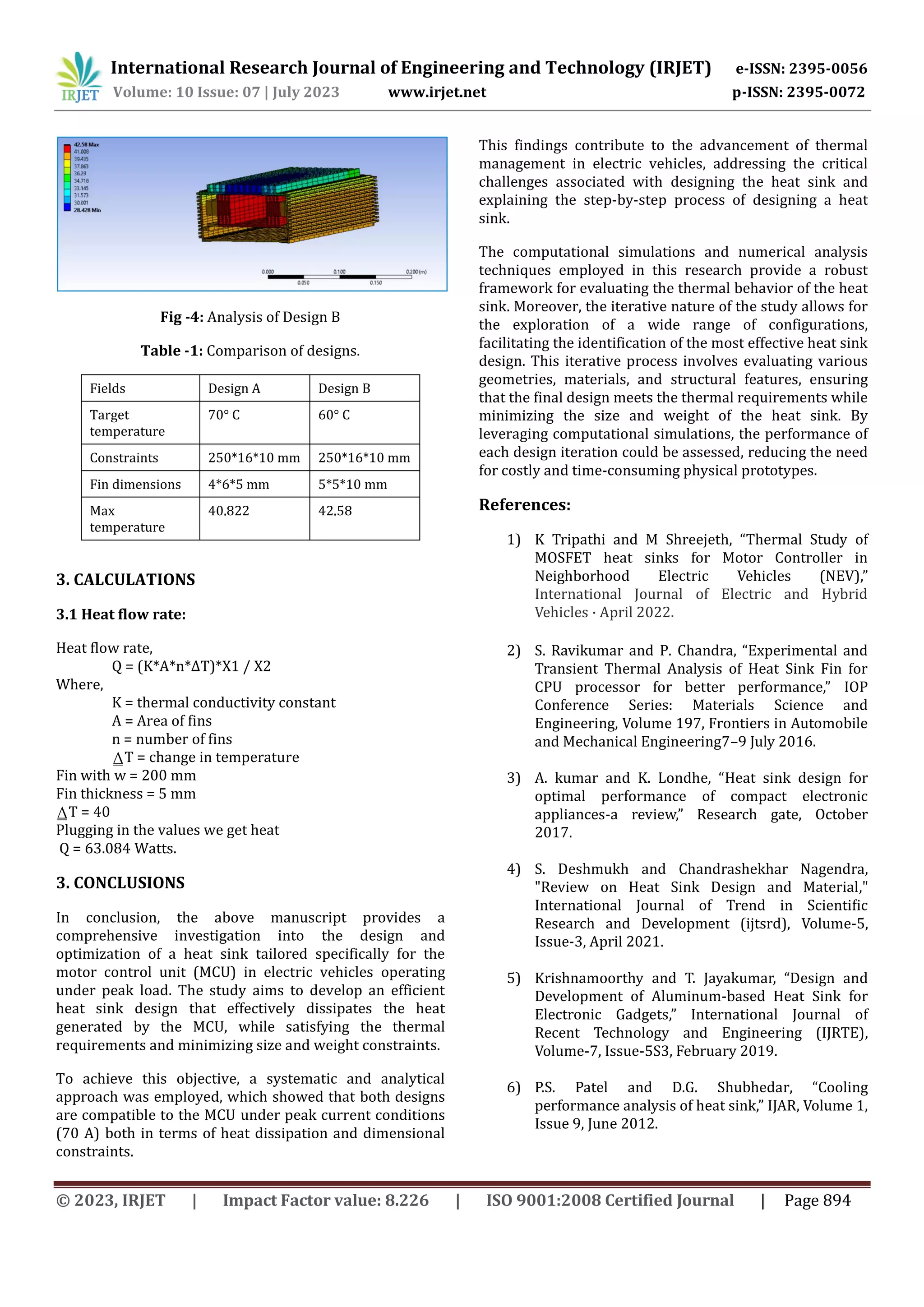 Designing a Heat sink for motor controller unit | PDF