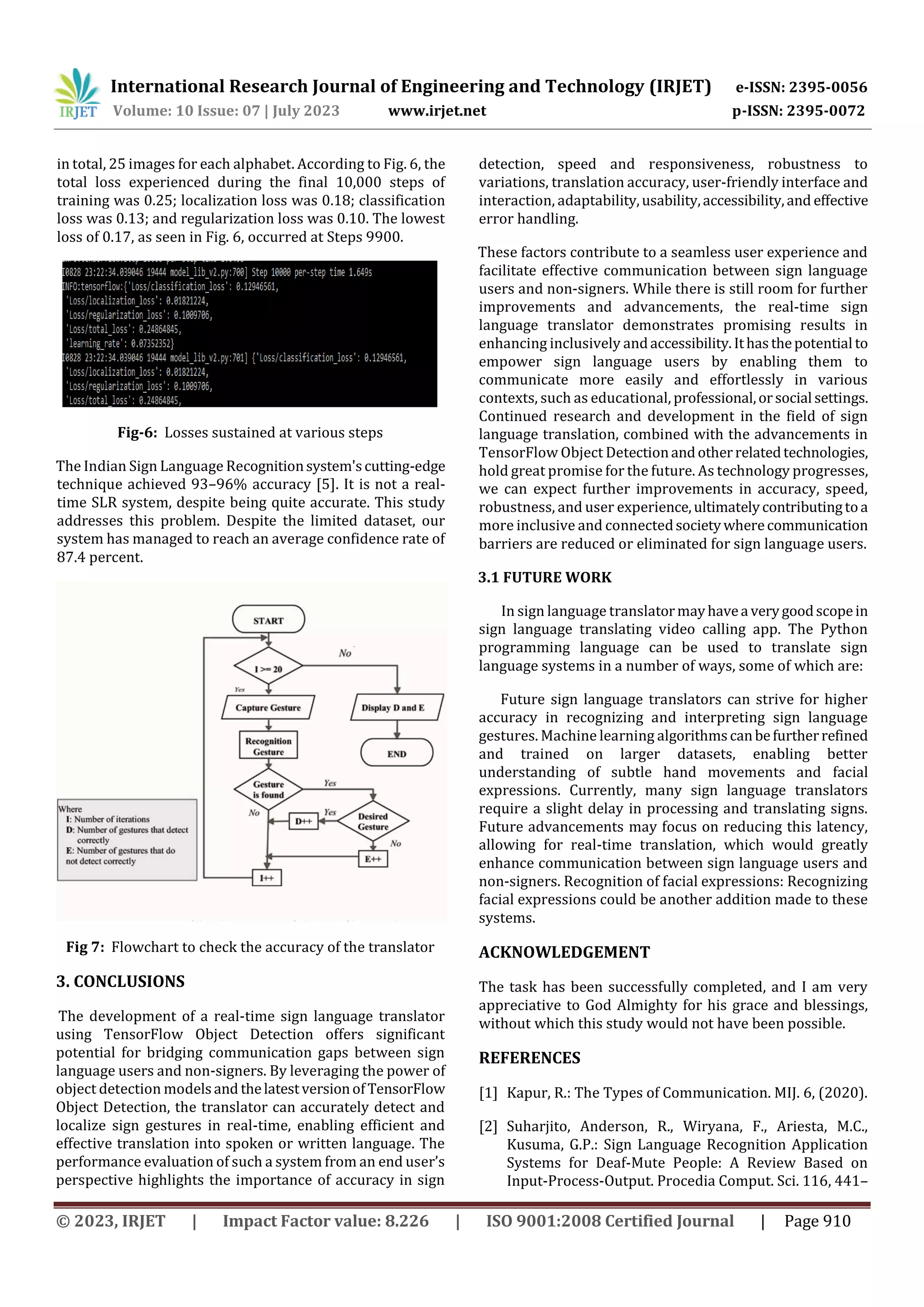Real Time Sign Language Translation Using Tensor Flow Object Detection | PDF