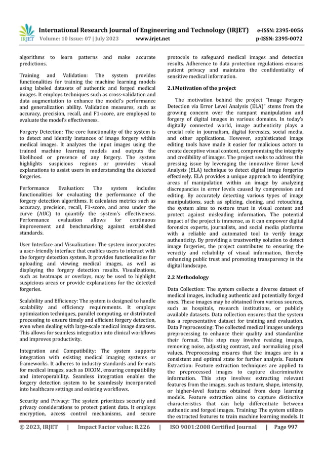 ERROR LEVEL ANALYSIS IN IMAGE FORGERY DETECTION | PDF