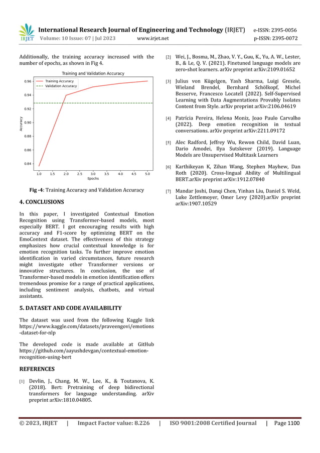 Contextual Emotion Recognition Using Transformer-Based Models | PDF