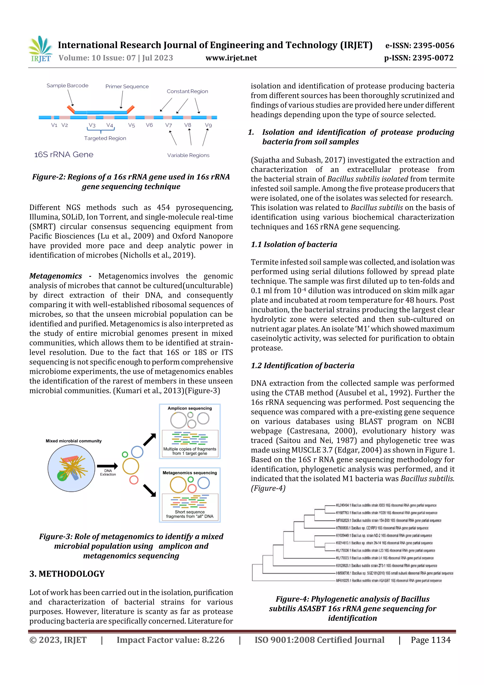 Isolation and identification of protease producing bacteria | PDF