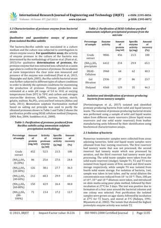 Isolation and identification of protease producing bacteria | PDF