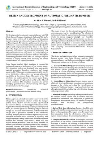 DESIGN ANDDEVELOPMENT OF AUTOMATIC PNEUMATIC BUMPER | PDF