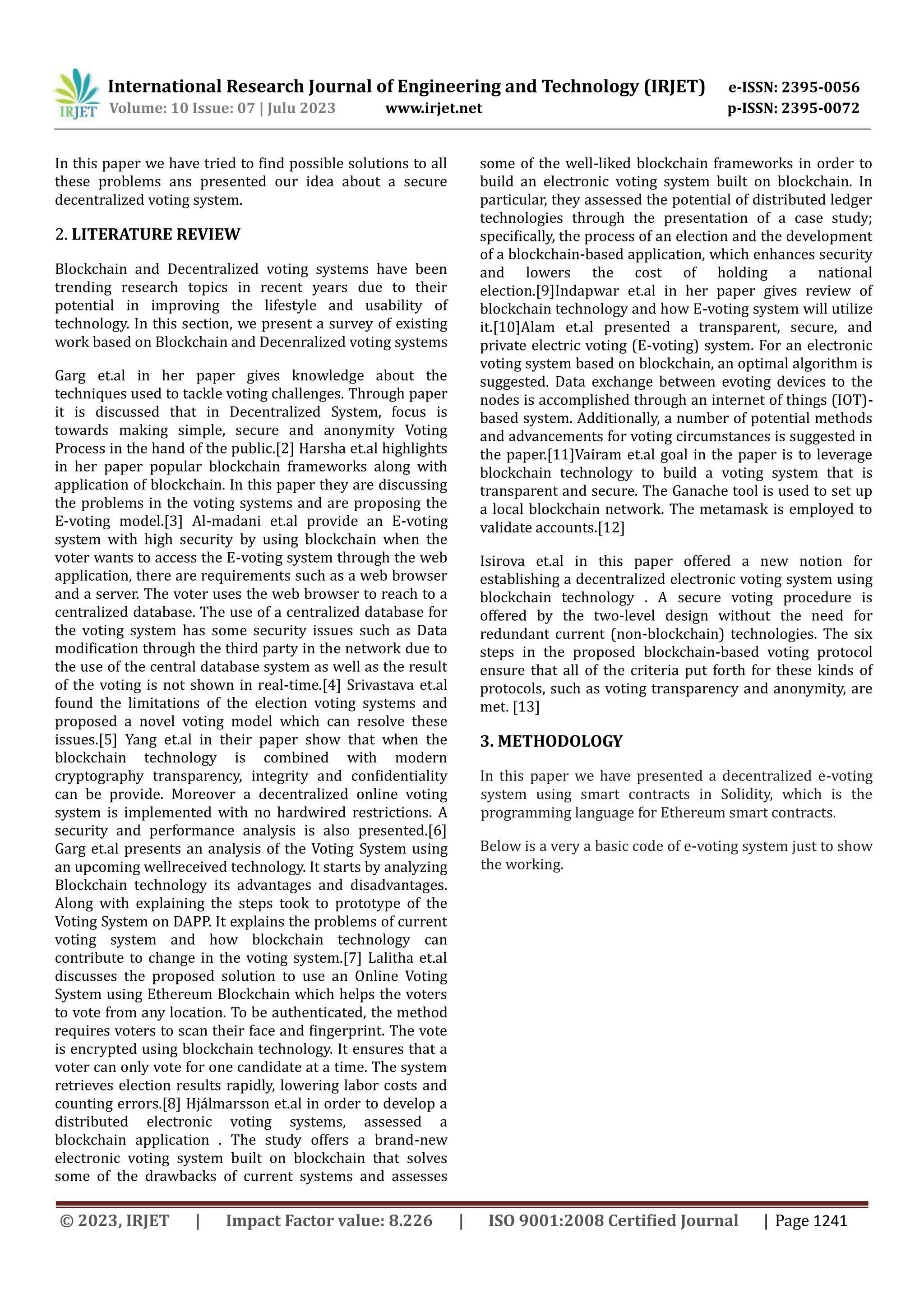 A Study On Decentralized Voting System | PDF
