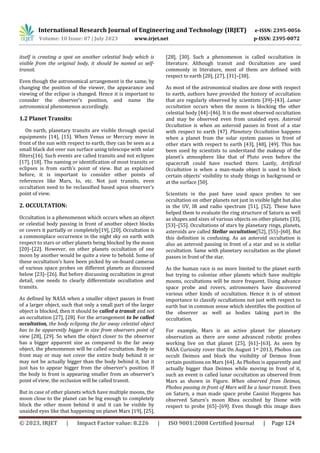 New Nomenclature for Eclipses, Transits and Occultation: Observer Oriented Approach | PDF