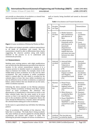 New Nomenclature for Eclipses, Transits and Occultation: Observer Oriented Approach | PDF