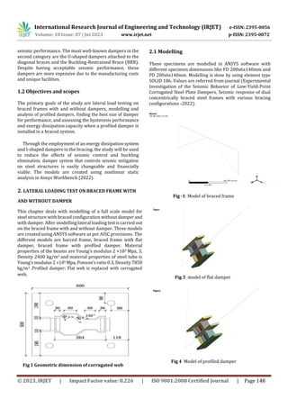 Performance of profiled I shaped dampers as energy dissipation system ...