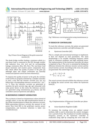 Optimal Power Flow Using LQR-Based CCVS Inverter for the Grid- Integrated Renewable Energy ...