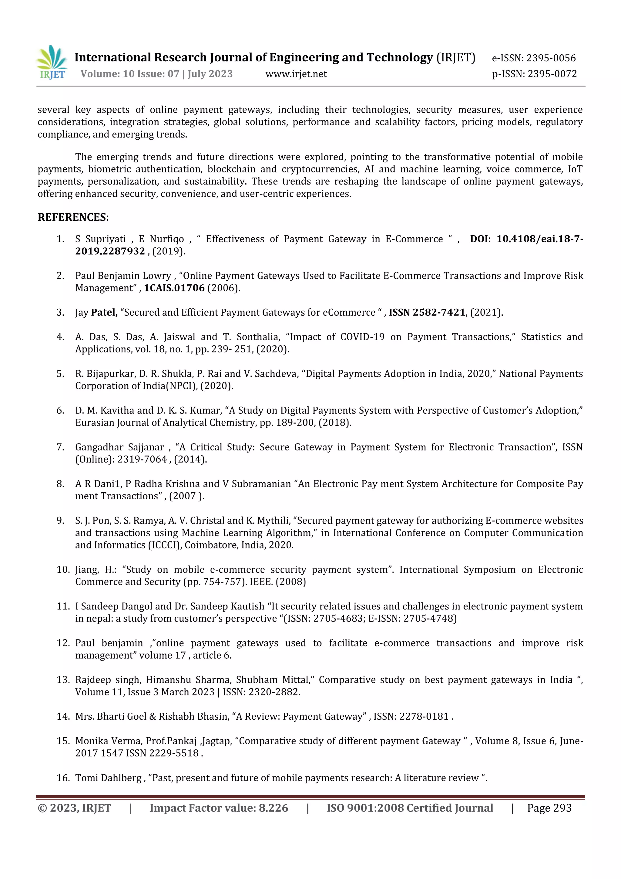 UNVEILING THE WORLD OF ONLINE PAYMENT GATEWAYS | PDF