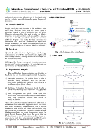Fake Certificate Detection by using Blockchain | PDF