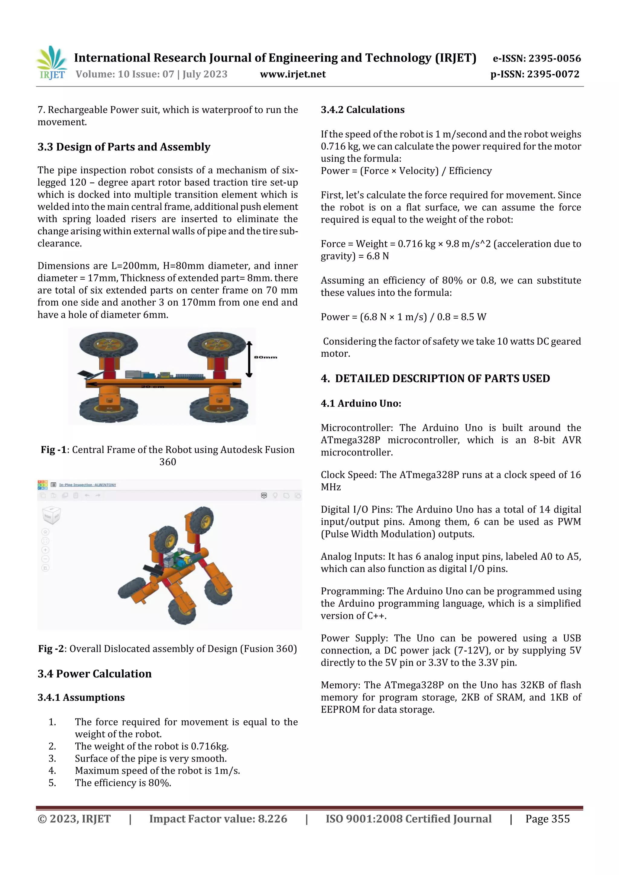 Design And Fabrication Of In Pipe Inspection Robot For Crack Analysis And Detection Using Opencv