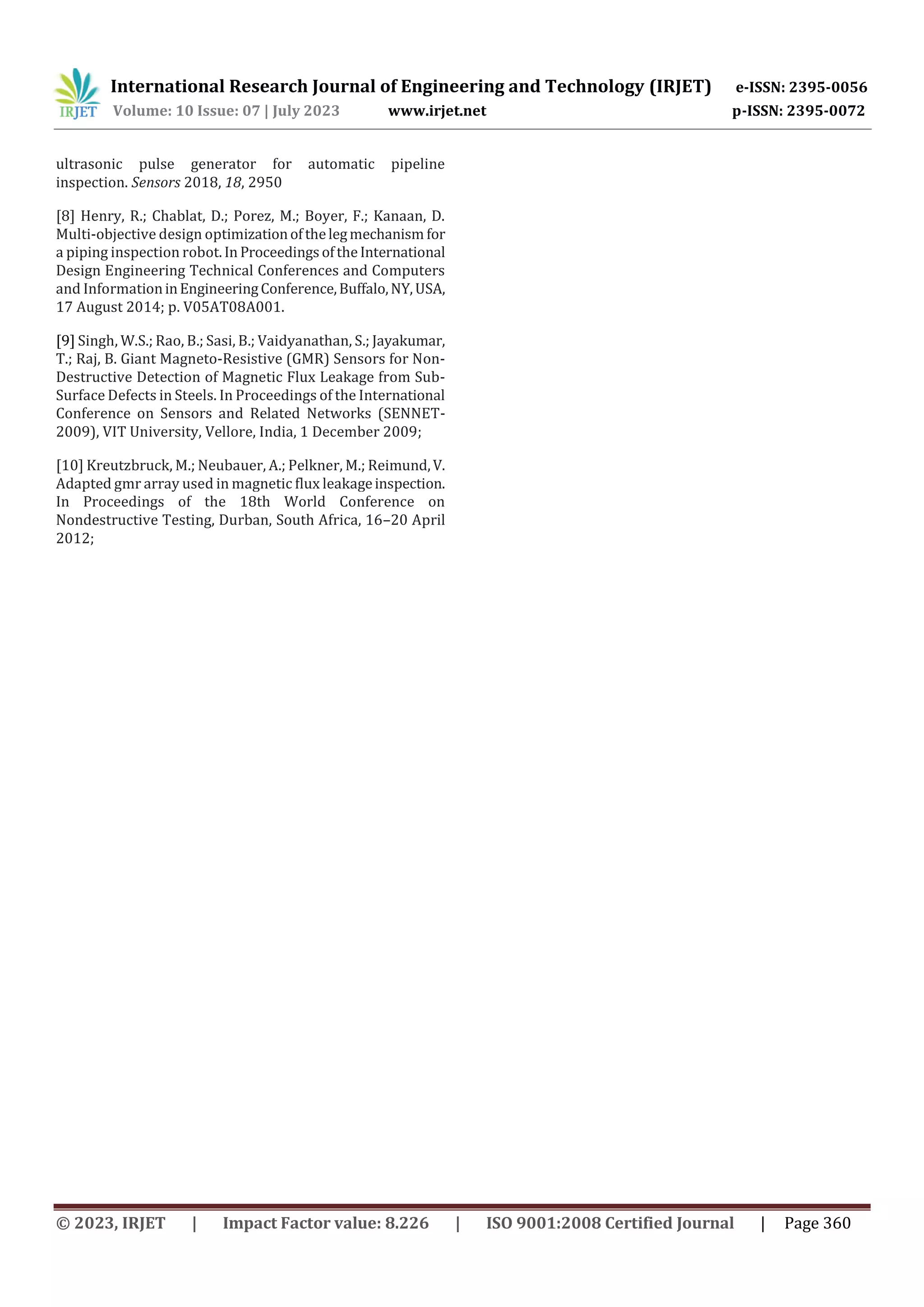 Design And Fabrication Of In Pipe Inspection Robot For Crack Analysis And Detection Using Opencv
