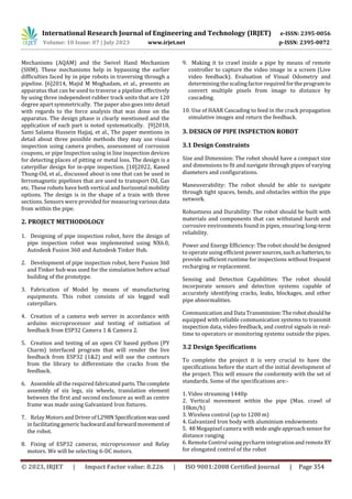 Design and Fabrication of In-Pipe Inspection Robot for Crack Analysis ...