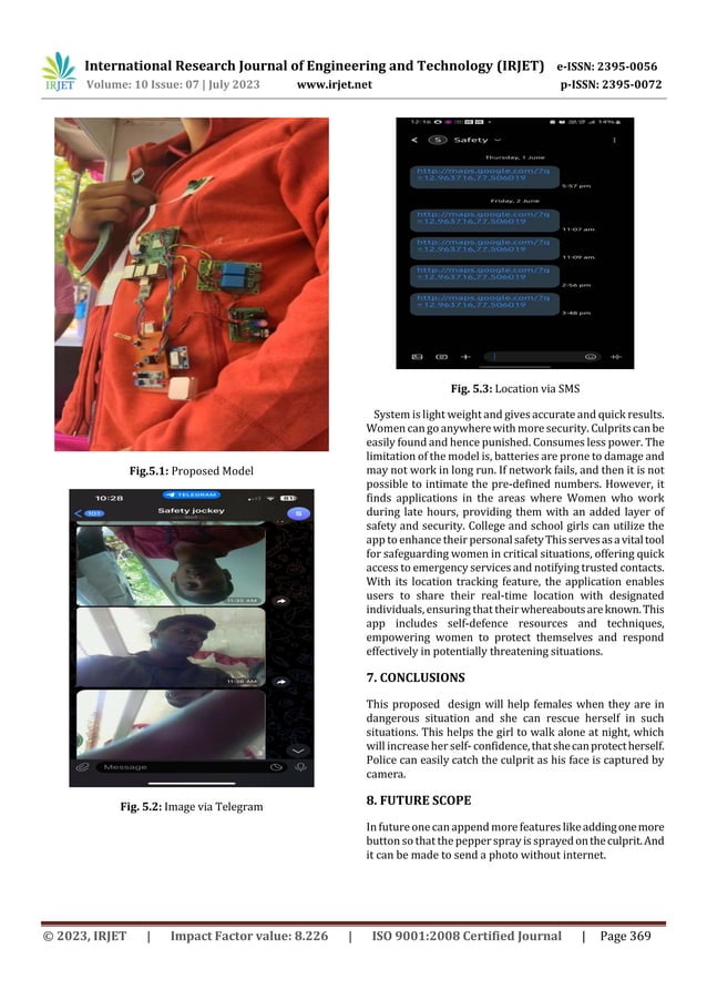 ELECTRONIC JACKET FOR WOMEN SAFETY | PDF