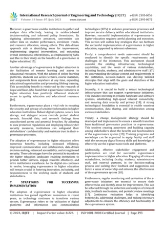 Digital Transformation of Higher Education: Leveraging e-Governance in ...