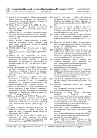 Digital Transformation of Higher Education: Leveraging e-Governance in India | PDF