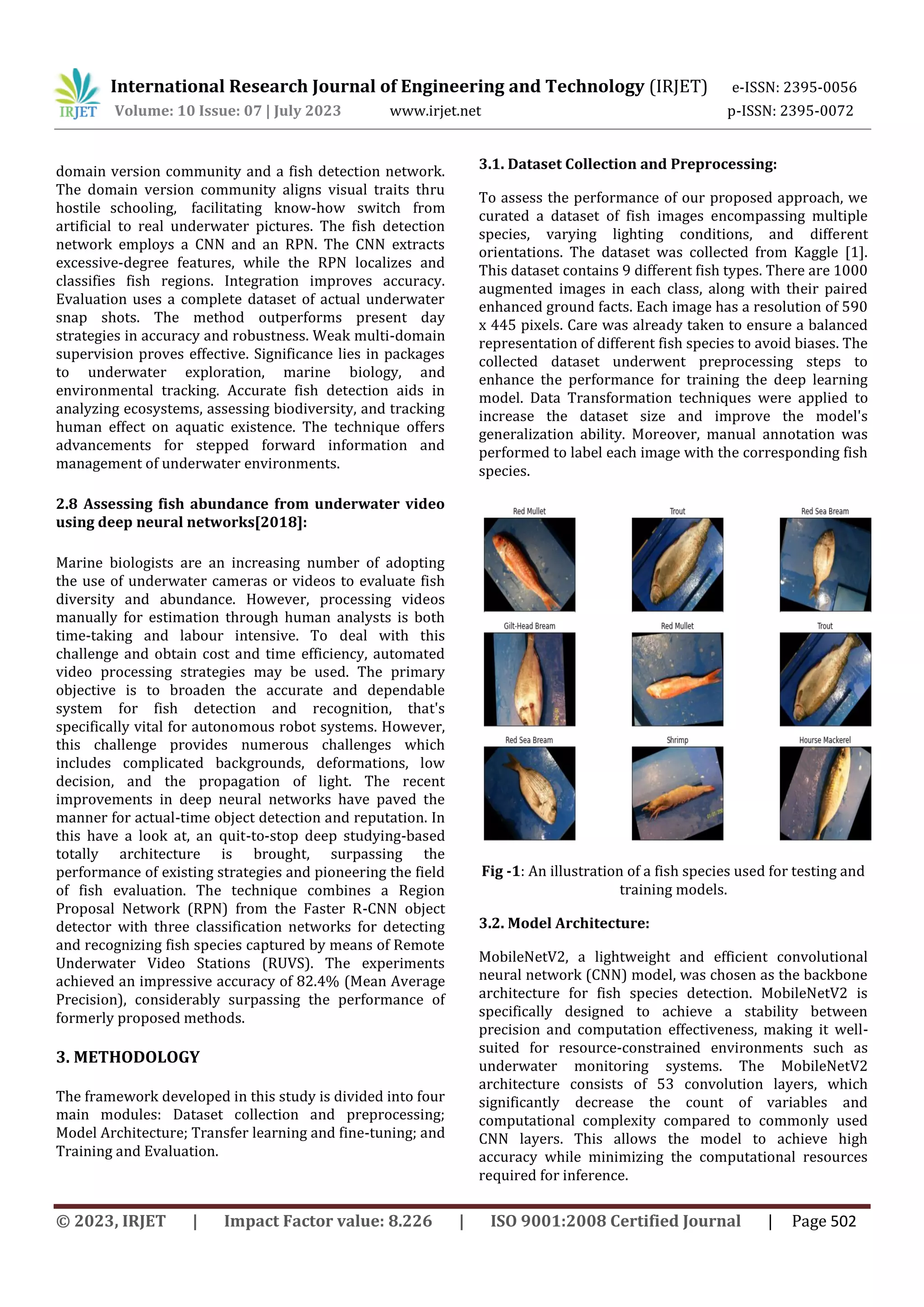 Automated Fish Species Detection | PDF