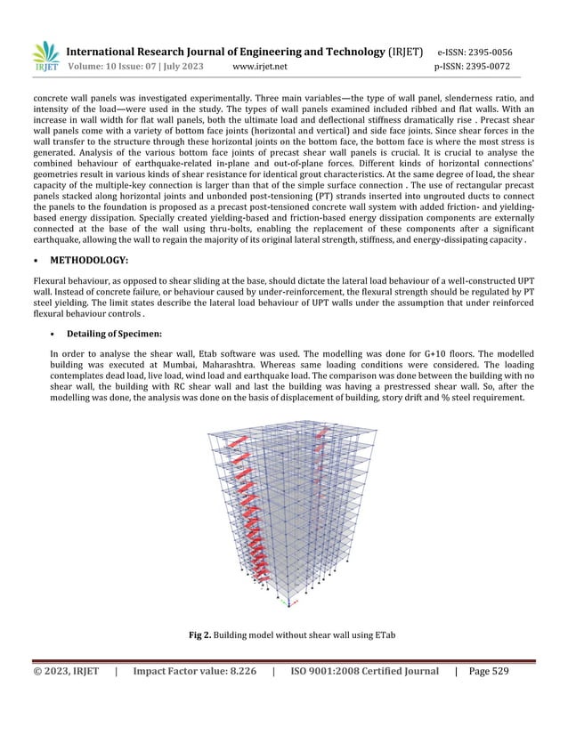 Structural Analysis of Unbonded Post-Tensioned Shear Wall | PDF