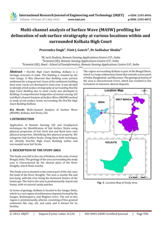 Multi-channel analysis of Surface Wave (MASW) profiling for delineation ...