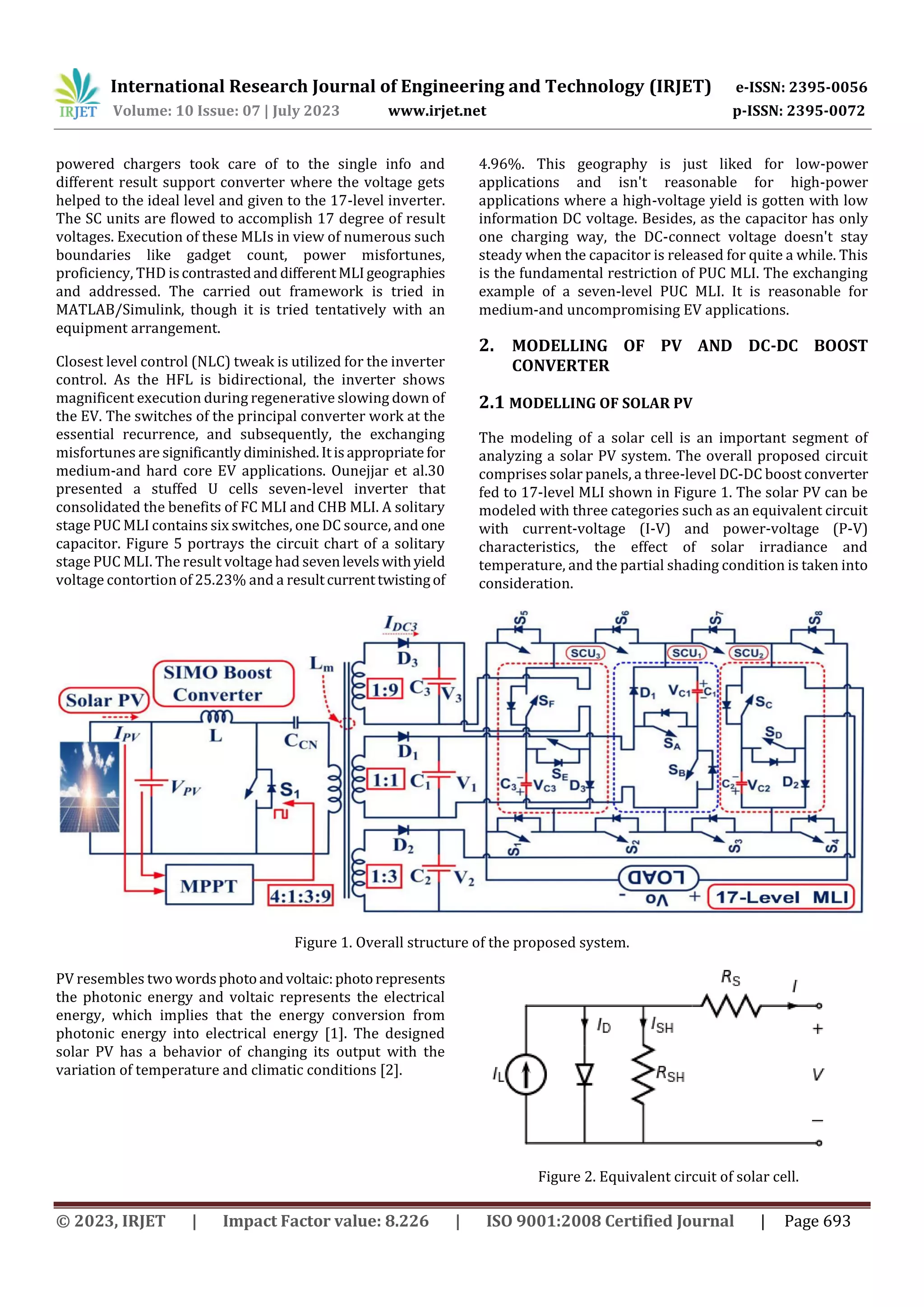 FUZZY LOGIC CONTROLLER BASED MPPT METHODS FOR THE MULTILEVEL INVERTERS TO THE ELECTRIC VEHICLES ...