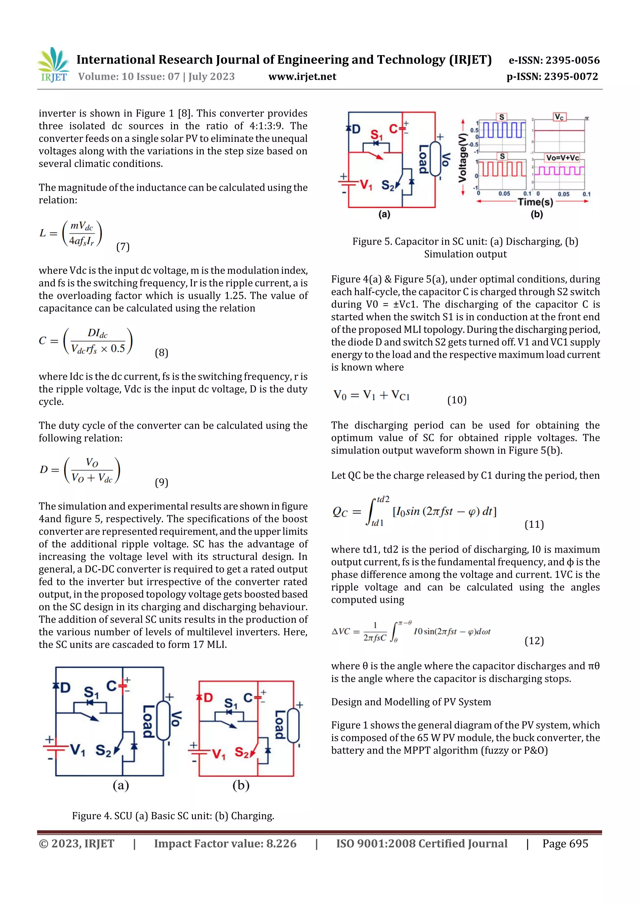 FUZZY LOGIC CONTROLLER BASED MPPT METHODS FOR THE MULTILEVEL INVERTERS TO THE ELECTRIC VEHICLES ...