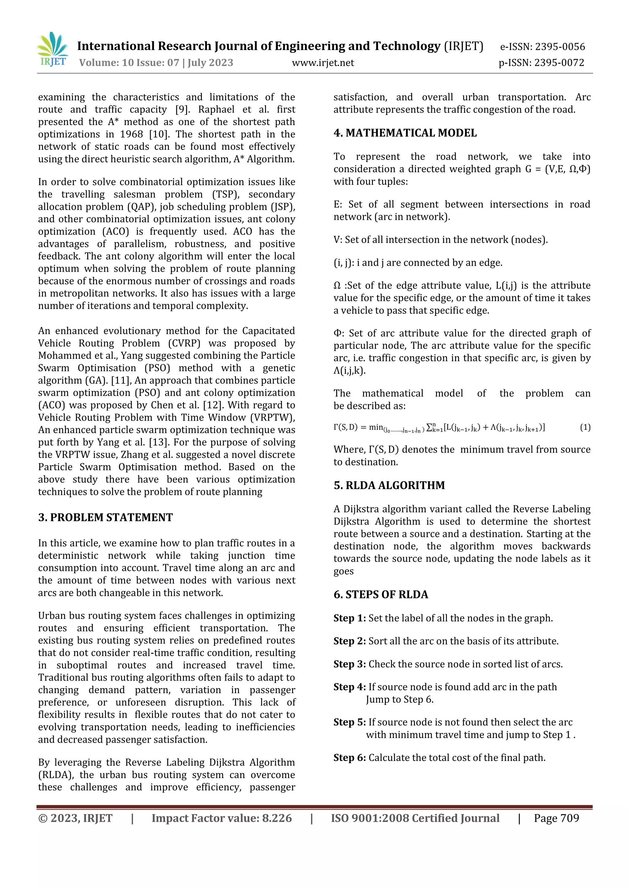 Urban Bus Route Planning Using Reverse Labeling Dijkstra Algorithm For Temporal Network Pdf