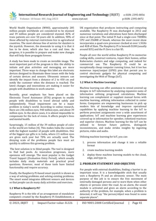 Voice Assistance Blind Stick Using Raspberry Pi And Machine Learning | PDF | Computer ...