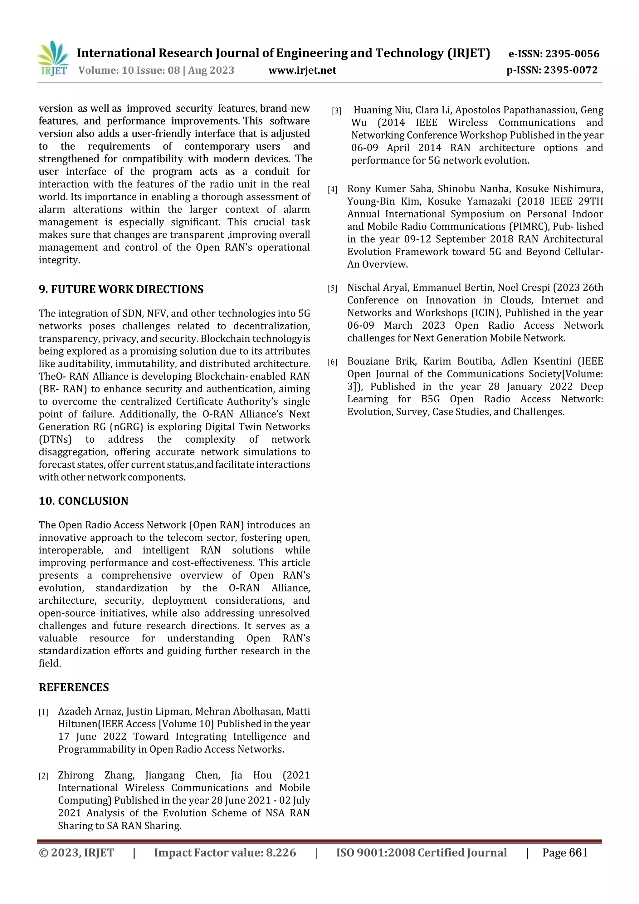 Progression of Radio Access Network towards Open-RAN | PDF
