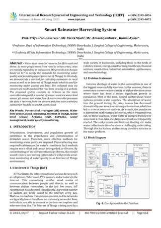 Smart Rainwater Harvesting System | PDF