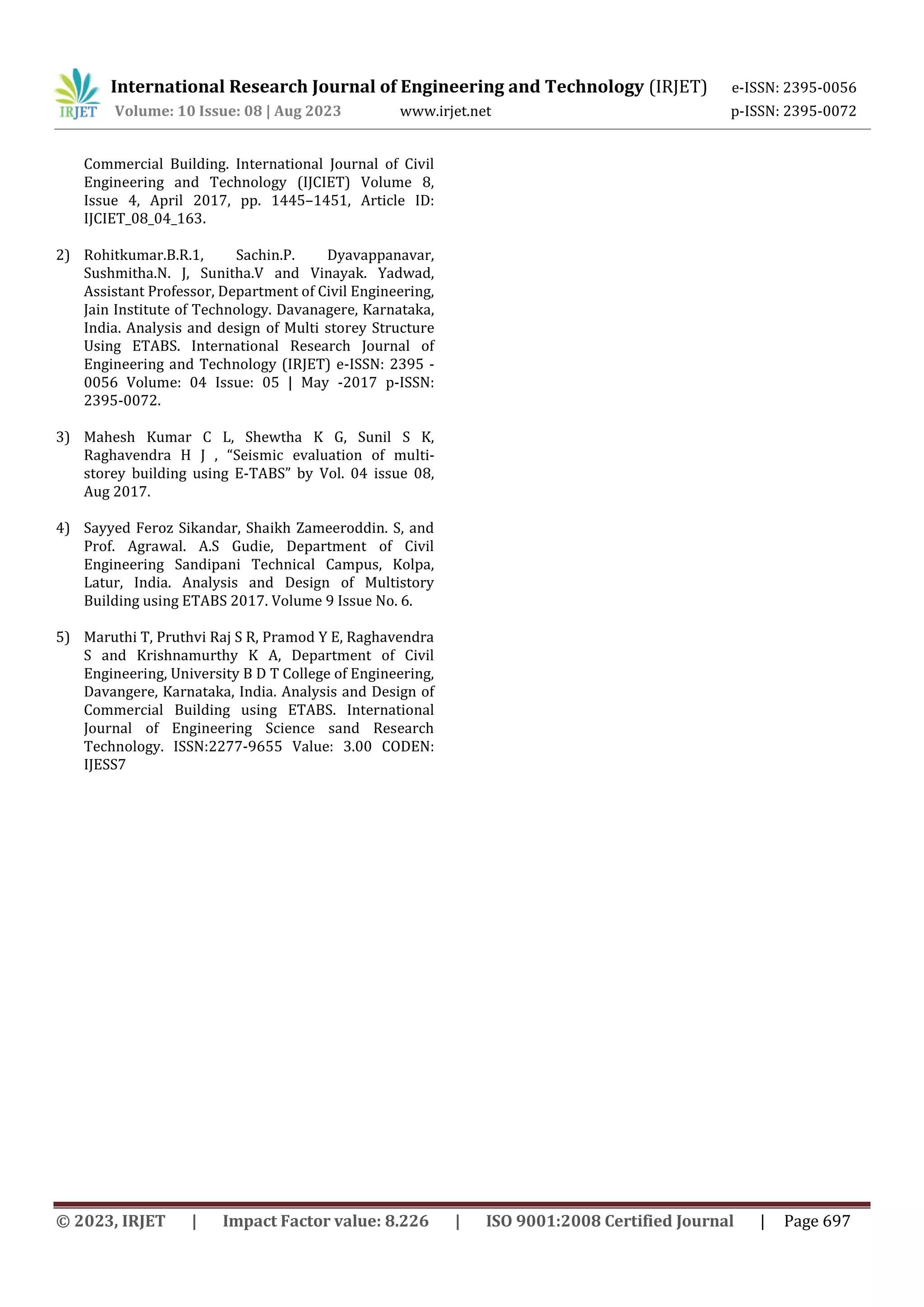 Analysis and design of multistorey commercial building using Etabs | PDF