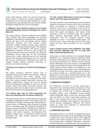 ARDUINO BASED CAR PARKING SYSTEM USING WOKWI SIMULATOR | PDF