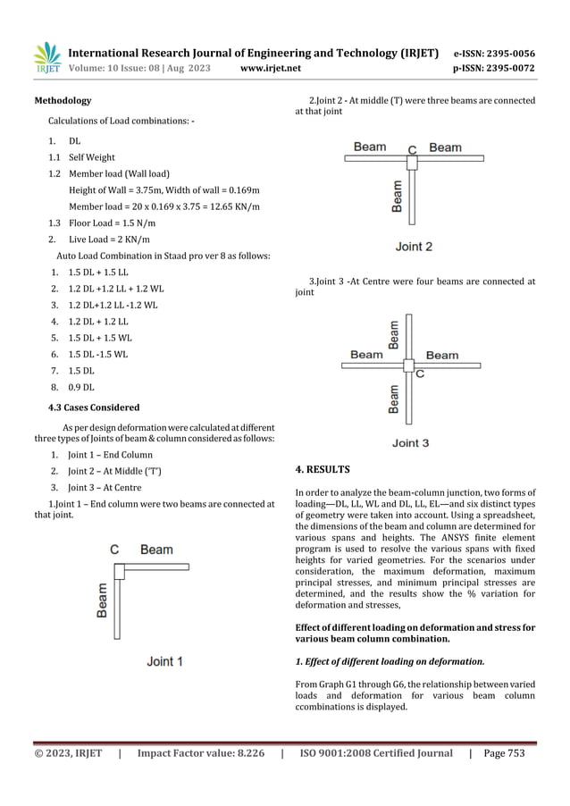 BEAM COLUMN JOINT ANALYSIS FOR VARIOUS LOADING USING FINITE ELEMENT METHOD FOR STEEL STRUCTURE ...