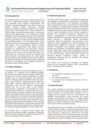 Weather Reporting System Using Internet Of Things | PDF